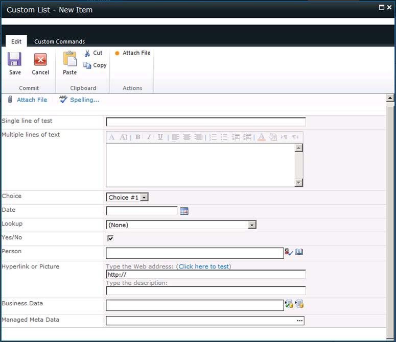 一步一步学习sharepoint2010 Workflow 系列第二部分：sharepoint无代码工作流 第7章 自定义表单的基础知识custom Form Fundamentals